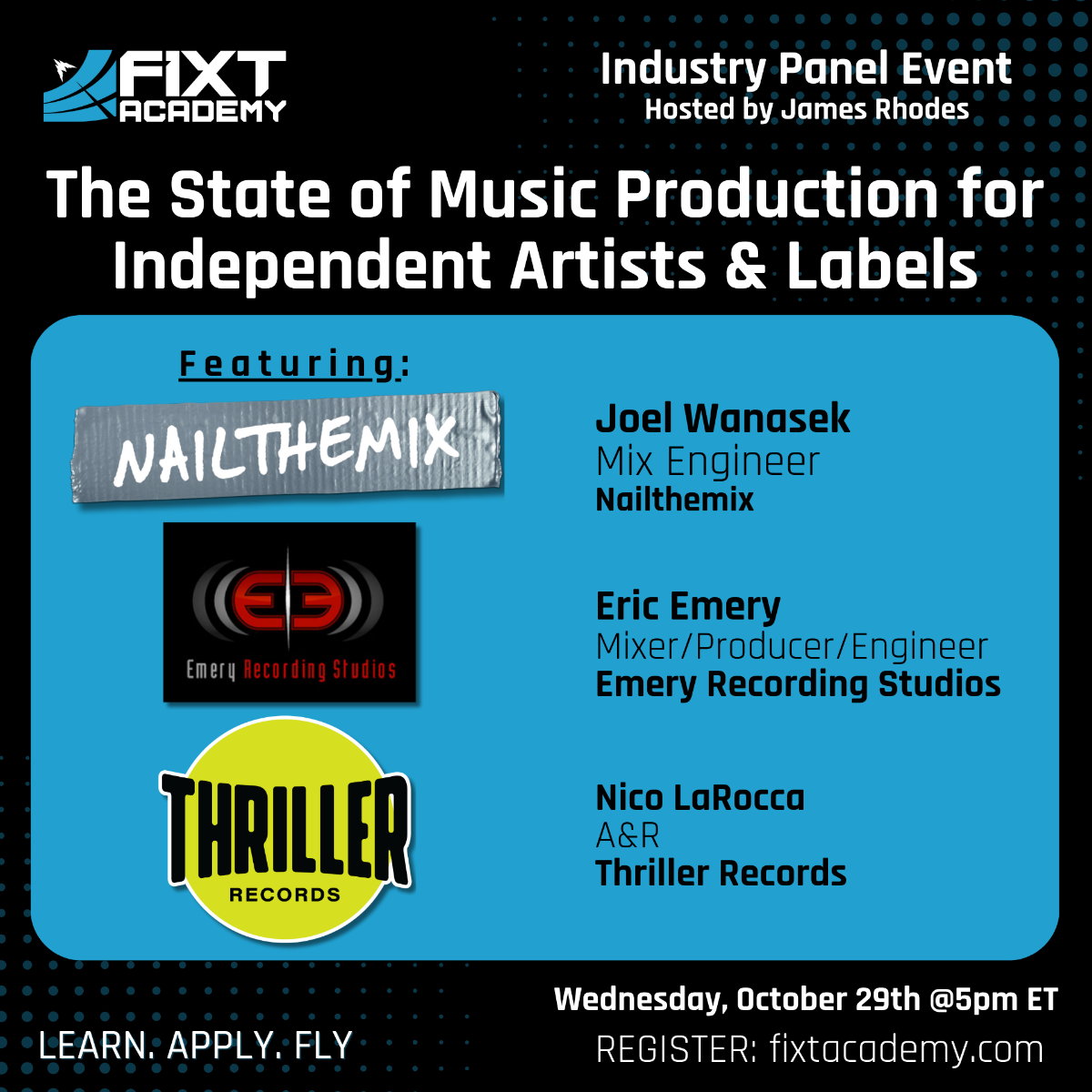 FiXT Academy Industry Panel Event: The State Of Music Production For ...